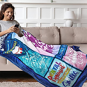 Dental Hygienist Gifts, Gifts for Dental Hygienist Blanket, Unique Dental Hygienist Gifts for Women, Dental Hygienist Birthday Gift for Women, Dental Hygienist Appreciation Gifts Throw Blanket 60"X50"