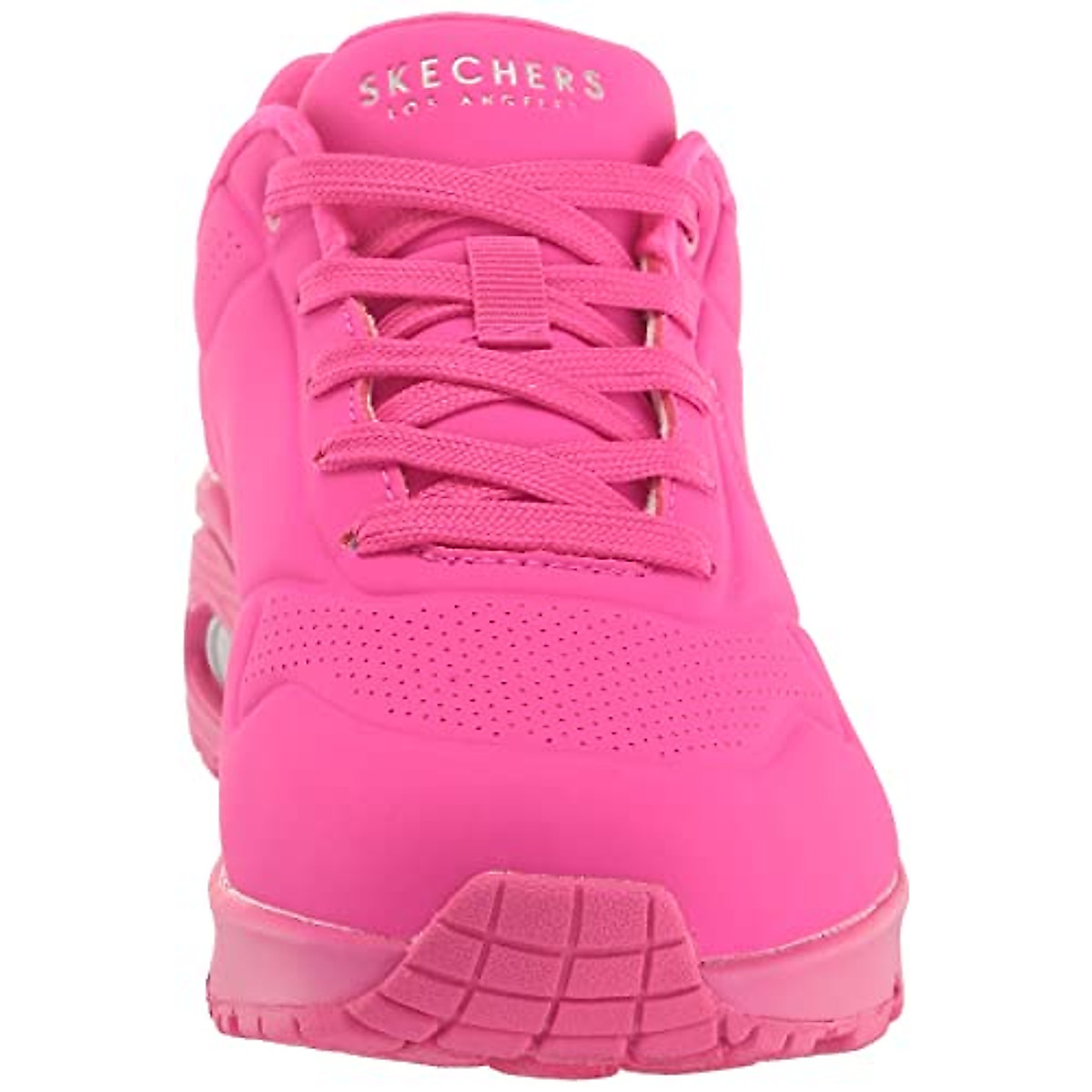 Skechers womens Skecher Street Women's Uno - Night Shades Sneaker, Pink Hot Pink Durabuck Htpk, 9 US