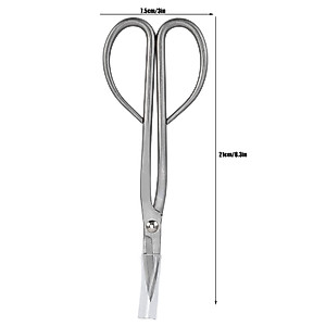 Bonsai Pruning Scissor, Professional Plant Trimming Scissor Ergonomic Handle Stainless Steel Rust Proof Wearable for Potted for Gardening for Leaf Sprout