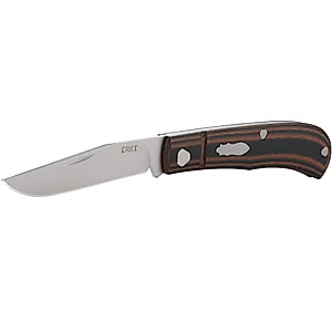 CRKT Venandi EDC Folding Pocket Knife: Lightweight Everyday Carry Knife, Slip Joint Lock, G10 Handle with SS Inlay 7100,Brown