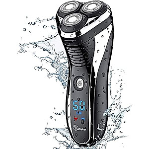 Hatteker Electric Shaver Rotary Razor Men Cordless Beard Trimmer Pop-Trimmer Waterproof