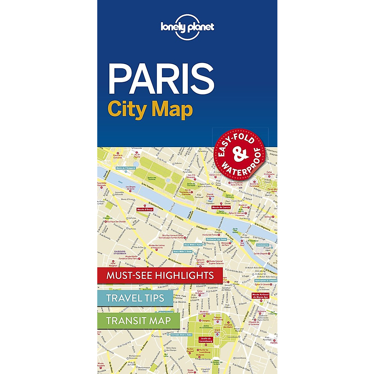 Lonely Planet Paris City Map 1