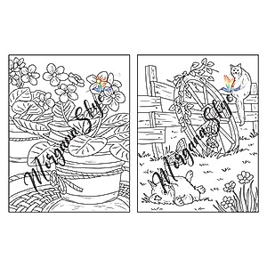 Farmhouse Coloring Book: Easy Countryside Designs with Cute Farm Animals, Beautiful Flowers and Relaxing Landscapes for Stress Relief and Relaxation