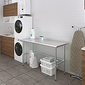 24" x 60" Open Base Stainless Steel Work Table | Residential & Commercial | Food Prep | Heavy Duty Utility Work Station | NSF