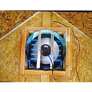 Amtrak Solar Powerful 50-Watt Solar Roof, Attic, Ventilation Exhaust Fan it Quietly Cools Your House, Garage, RV or Boat Waterproof, Plug & Play (with on/Off Switch, Plug & Play) (50, watts)