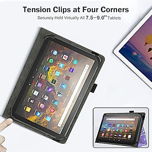Pudiceva Universal Case for 7.5-9.0 inch Tablet,Slim Folio Protective Cover for 7.9" 8.0" 8.4" 8.7" and All 7.5"-9.0" Touchscreen Tablet Cover with Adjustable Fixing Band,Butterfly 01