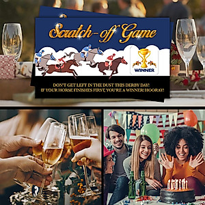 Haizct 50 PackHorse Race Party Game Scratch Off Cards, Kentucky Horse Derby Party Supplies Game, Birthday Party Games, Bachelor Party Games