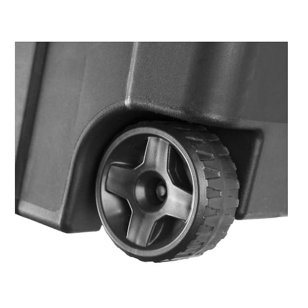 Set of 2 Black 40 Gallon Industrial Tote Plastic Bins with Wheels - Convenient Storage Solution