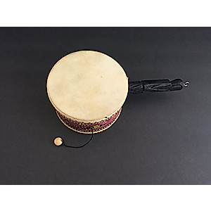 Balance Drum Twist Rattle Painted Double Maraca Monkey Drum Percussion Instrument- HEAVY DUTY/PROFESSIONAL QULAITY - JIVE® BRAND (10-in.)