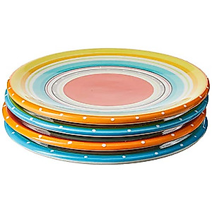 Certified International Mariachi Canape Plates (Set of 4), 6", Multicolor
