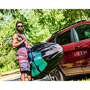 VULKIN Waterproof Kayak Cover, Tarp & Sun Skirt w/UV Protection for Fishing Kayak, Fishing Blind Port Hitch Bag. For Travel, Storage Dust Shield, Carrier w/Sling 9-10ft Black