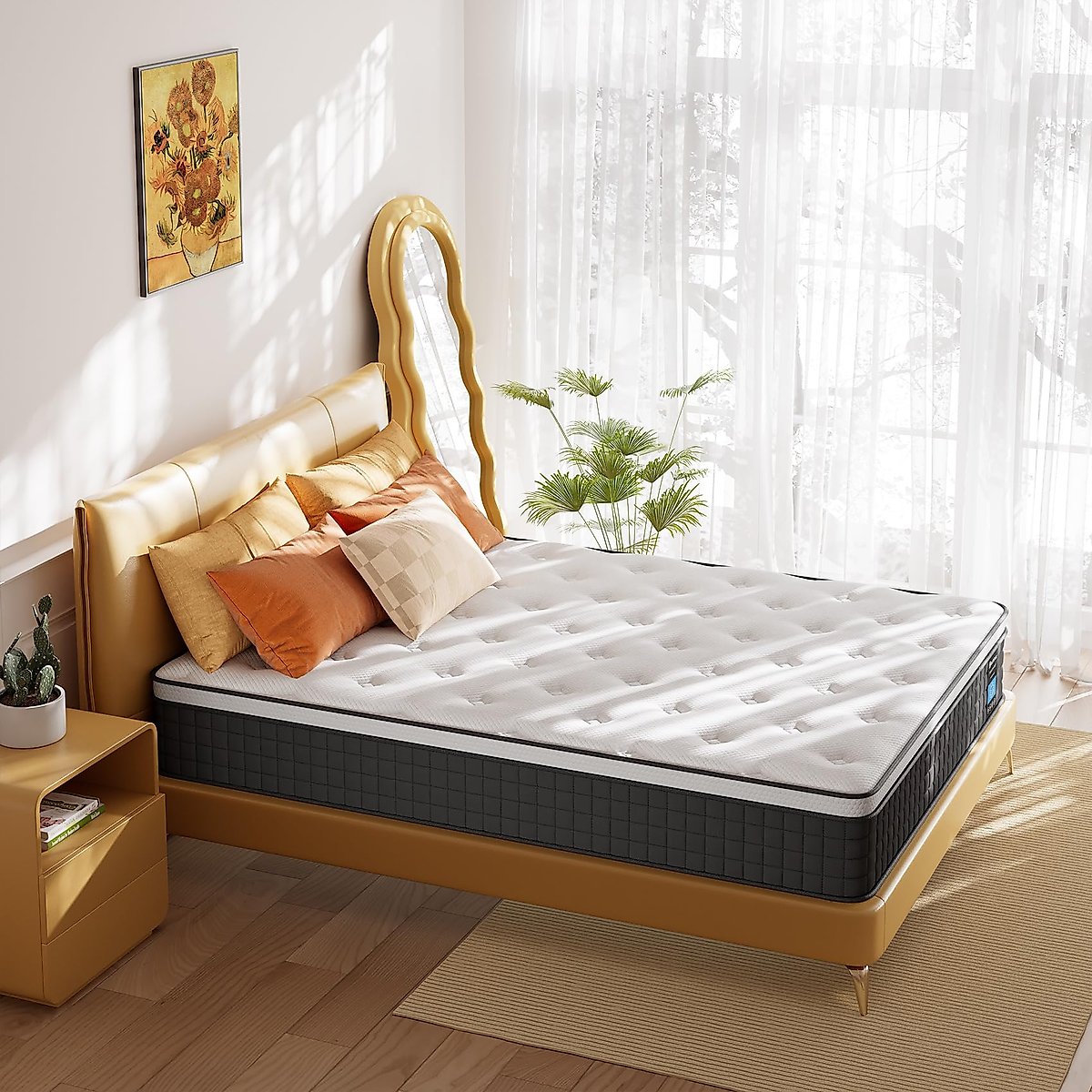 Full Size Mattress,10 Inch Hybrid Full Mattress in a Box with Memory Foam & Individual Pocket Spring for Motion Isolation, Edge Support, Soft and Comfortable, Pressure Relief, Medium Firm CertiPUR-US