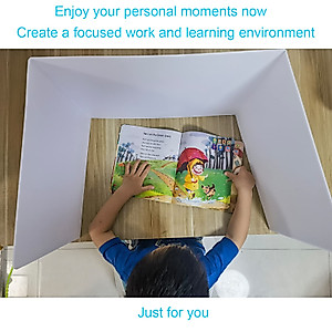 6 Pack Privacy Shields for Student Desks, Privacy folders for Student Testing Desk dividers- Includes Extra Labels