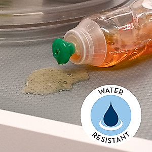 S&T INC. Under Sink Mat, Shelf Liners for Kitchen Cabinets Non Adhesive, Water Resistant and Plastic Kitchen Shelf Liner, Charcoal Grey, 24 in. x 48 in