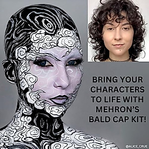 Mehron Makeup Premium Character Kit (Bald Cap)