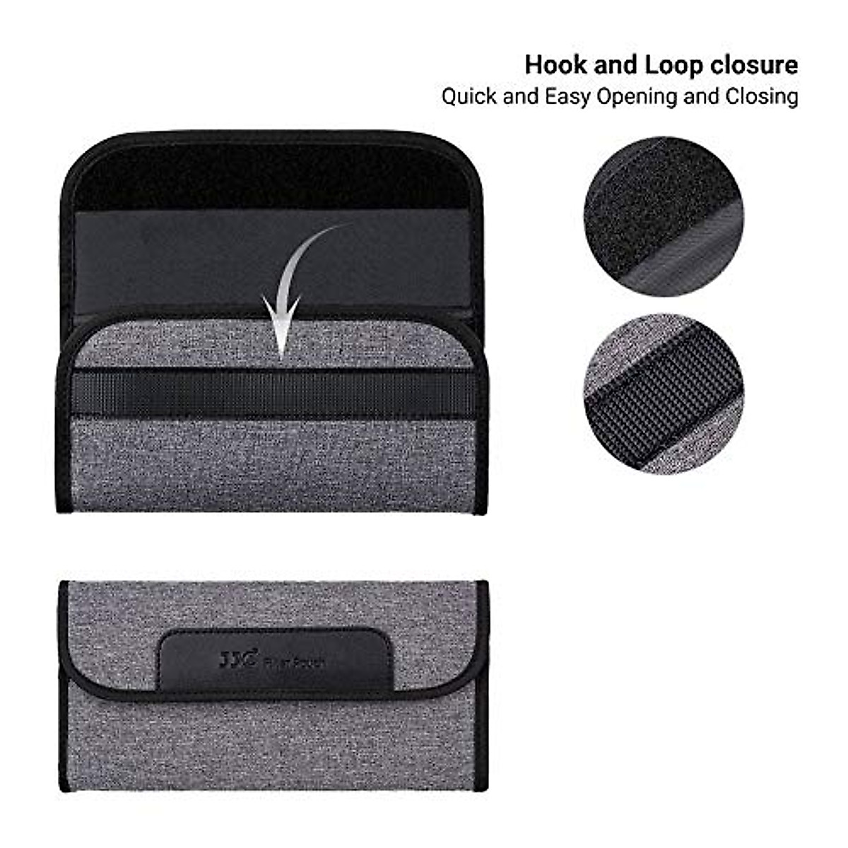 4 Pockets Lens Filter Case for Filter Up to 82mm (37mm 40.5mm 43mm 46mm 49mm 52mm 55mm 58mm 62mm 67mm 72mm 77mm),Foldout Filter Pouch with Microfiber Cleaning Cloth,Photography Filter Holder Bag