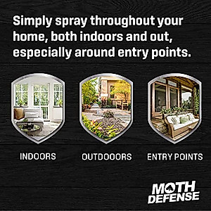 Exterminator’s Choice - Moth Defense Spray - 32 Ounce - Natural, Non-Toxic Moth Repellent - Quick and Easy Pest Control - Safe Around Kids and Pets - Eliminates and Deters Moth