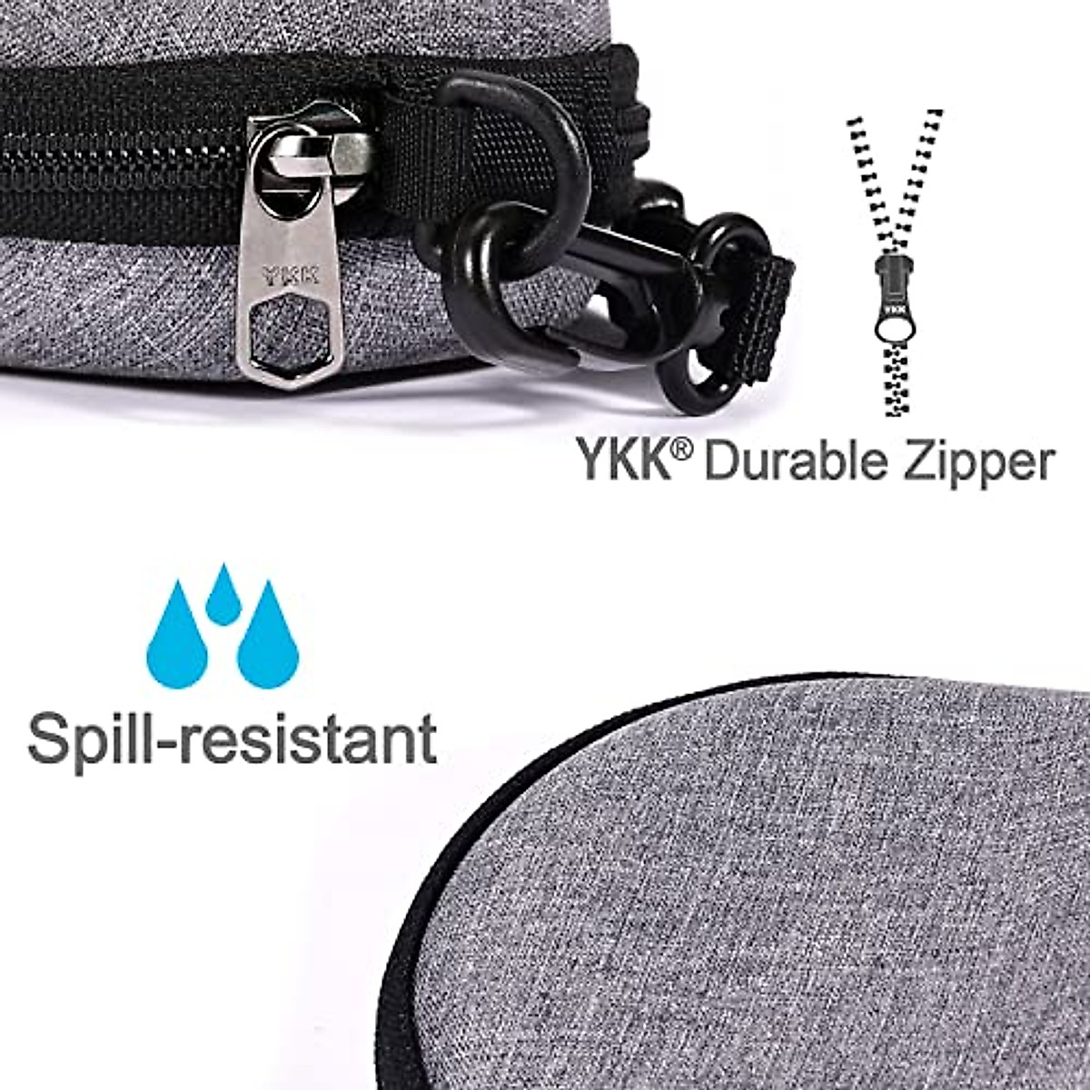 RAIACE Hard Storage Case Compatible with AfterShokz Aeropex/Trekz Air/Titanium Mini Bone Conduction Headphones, Travel Carrying Bag. (Case Only, Not Include The Headphones) - Black(Gray Lining)