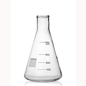 Corning Pyrex #4980-1L, 1000ml Narrow Mouth Erlenmeyer Flask with 1 inch Magnetic Stir Bar (Single)