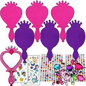 RICHNESS Little Girls Princess Mirrors Make Your Own Mirrors Princess Party Favors Pack of 6