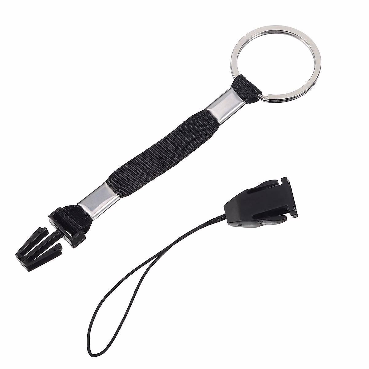 Bememo 20 Packs Black Nylon Lanyard Strap with Quick Release Buckle for USB Flash Drive, MP3, MP4 Player, Keychain, ID Card Holders and Other Small Electronic Devices