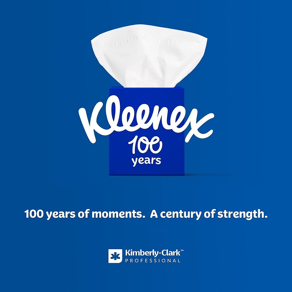Kleenex Professional Facial Tissue for Business (03076), Flat Tissue Boxes, 12 Boxes / Convenience Case, 125 Tissues / Box, 1,500 Tissues / Case