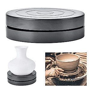 Turntable, 11.5 17.8cm Hand Made Craft Clay Plastic Turntable Ceramic Pottery Sculpture Tool Black Direct Drive Turntable(Diameter 11.5)