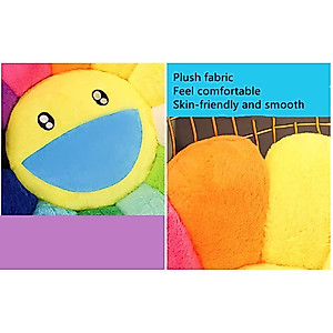 Colorful Plush Toy, Smiling Face Sunflower Stuffed Toy Doll Cushion Pillow Home Bedroom Car Decoratio Ornaments, Soft and Comfortable