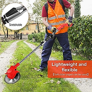 Hopeup [US Warehouse] Cordless Weed Wacker, 12V 2000mAh String Trimmer with Blade, Electric Weed Eater Battery Powered, Cordless Brush Cutter Grass Trimmer for Lawn Edger Trimming Lawn Care US Plug