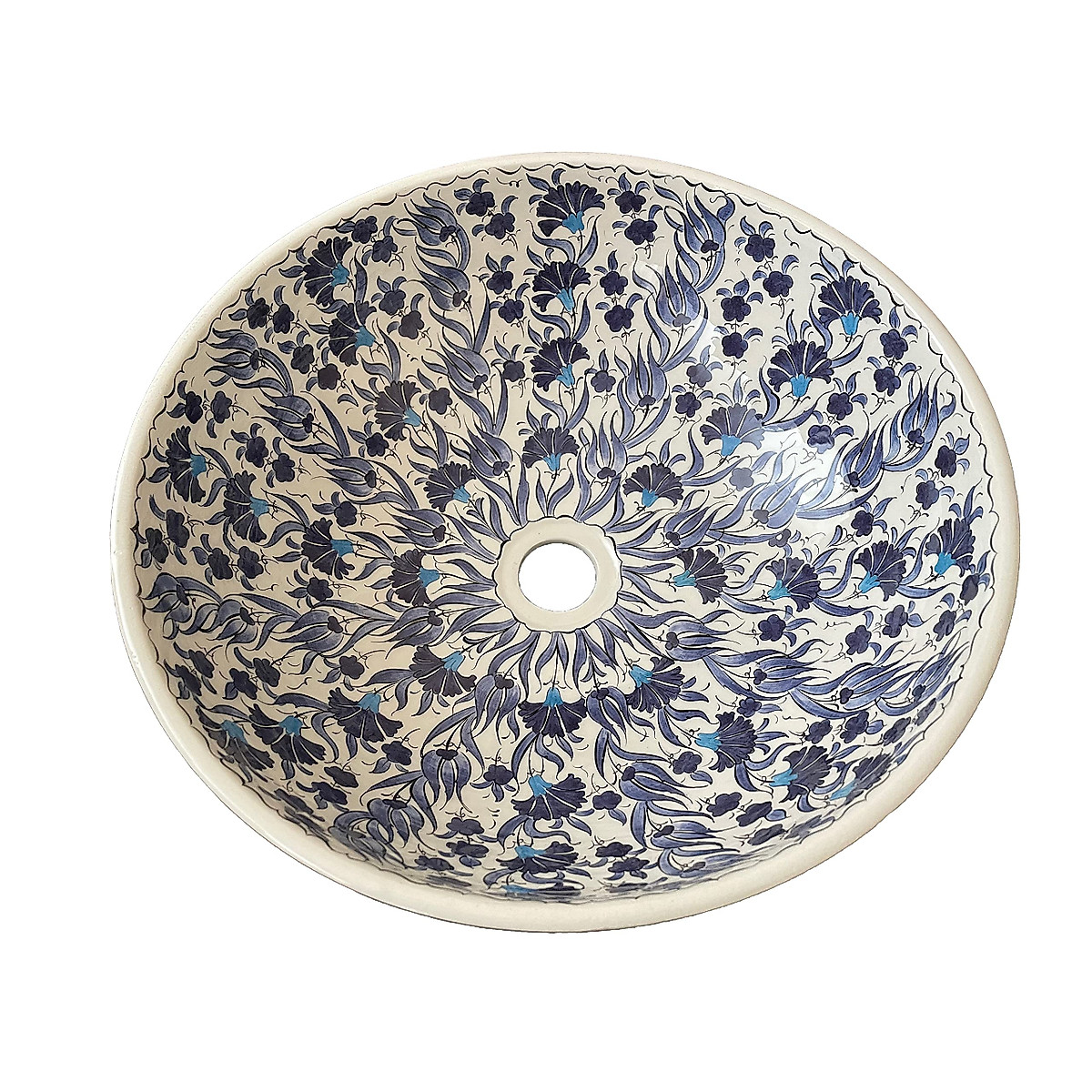 Bathroom Floral Vessel Sink, Ceramic Countertop Basin, Bowl Sink, Lavatory, Bathroom Remodel, Restroom Washbasin, Sink for Cafe, Washstand