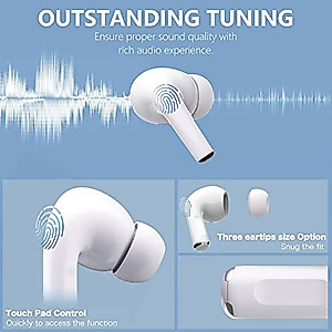 Wireless Earbuds Bluetooth Headphones with 30H Cycle Playtime Built-in Mic Stereo Earphones Sound IP67 Waterproof Sports Headsets Air Buds Pro Touch Control Smart Pop-up Auto Pairing