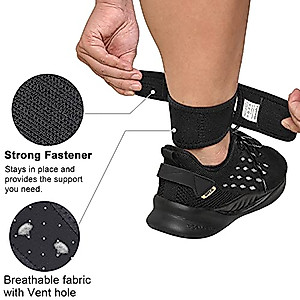 Vigorwise Achilles Tendonitis Brace, 1Pcs Adjustable Achilles Strap for Men Women, Breathable Ankle Brace for Achilles Pain, Running, Cycling, Hiking, Sports