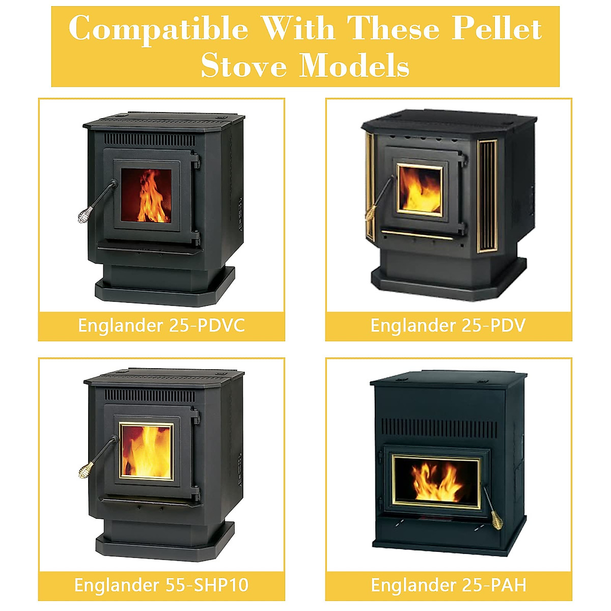 Adviace Replacement PU-076002B Combustion Blower Motor for Englander & England 25-PDVC 55-SHP10 25-PDV 25-PAH 25PDVC 55-SHP10L 55-SHP22 25-EP Pellet Stoves