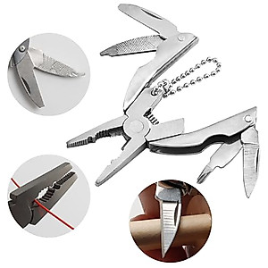 Polished 6-in-1 Stainless Steel Multifunctional Pliers Multi Tools Set with Sheath, Mini