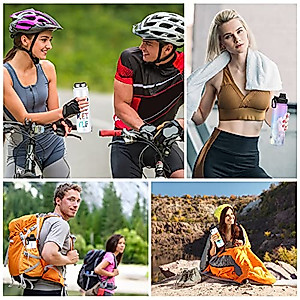 8 Pack Sublimation Sports Water Bottle Stainless Steel Vacuum Flask Sublimation Water Bottle Blanks Large Mouth Insulated Bottles Heat Transfer Insulated Flask with Spout Lid for Kids DIY Gift (22 oz)