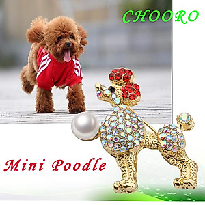 CHOORO Sigma Gamma Rho Sorority Brooch 1922 Sorority Mini Poodle Brooch Paraphernalia Gift Greek Sorority Necklace Bracelet Brooch (SGR-Mini poodle brooch)