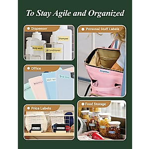 MakeID HD(300dpi) Label Maker Machine with 4 Rolls Tape, Bluetooth Multifunction Label Printer Available for Smartphone, Smart Sticker Maker with Multiple Templates for Office Home Organization