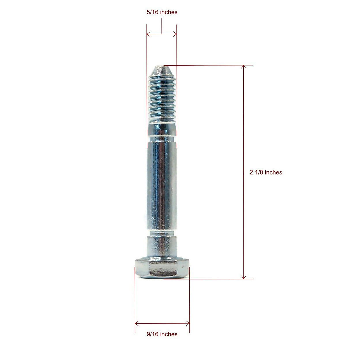 The ROP Shop | Pack of 2 - Shear Pin Bolt & Nut for John Deere Snowblower 828D, 924DE, 1032D
