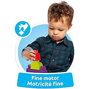 MEGA BLOKS Fisher-Price Toddler Building Blocks Toy Set, Build ‘n Create with 250 Pieces, Ages 1+ Years