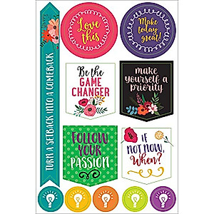 Essentials Planner Stickers -- Wake Up Kick Ass Repeat (Set of 150 Stickers)