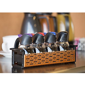 Service Ideas SRC4CP Syrup Caddy, Basket, 12.75", Black and Copper