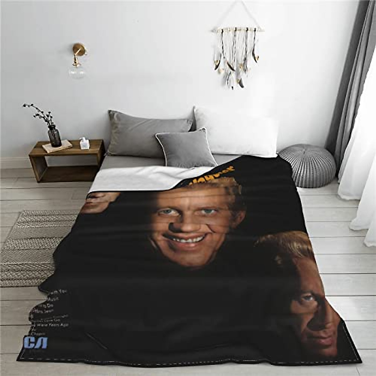 Flannel Blanket Porter Wagoner Soft Lightweight Throw Blanket Warm Durable Sofa Couch Decor Beding 50"X40"