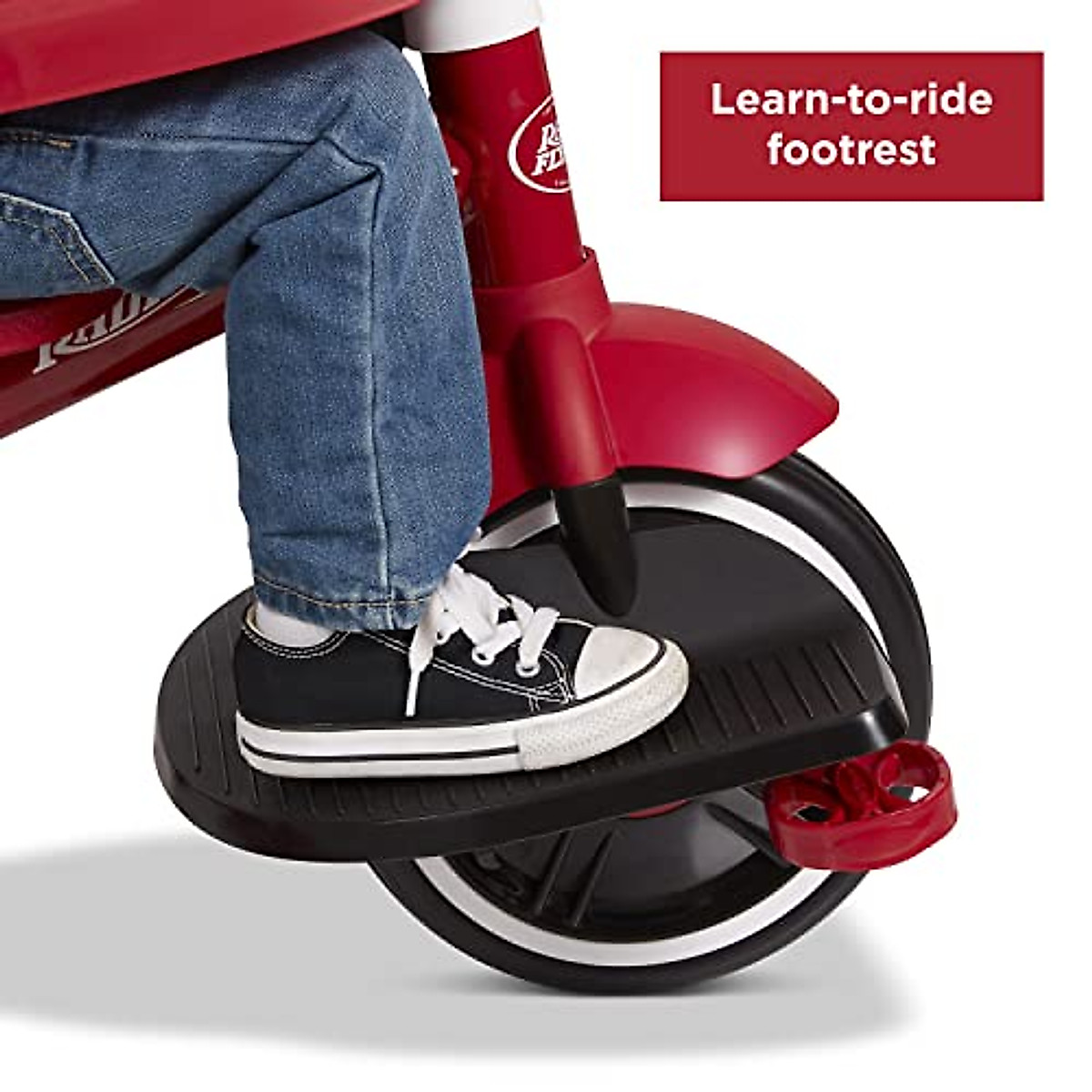 Radio Flyer Pedal & Push 4-in-1 Stroll ' N Trike®, Red Tricycle, for Toddlers Ages 1-5 (Amazon Exclusive), Toddler Bike
