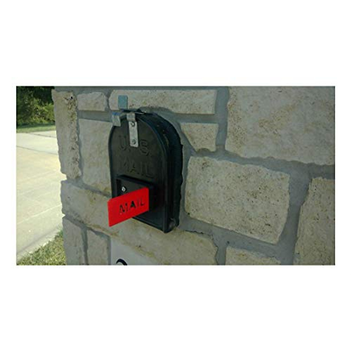 Mailbox Flag, Front Mount, Great on Brick/Stone Mailbox, Stylish Replacement