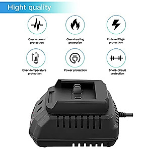 BHY 2.0A Standard Charger for BHY Leaf Blower Battery, Only for BHY Model RC3003 and Model M-16 Leaf Blower Battery