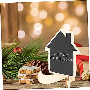 Operitacx 10pcs Wedding Signs Table Chalkboard Sign Place Blackboard Countertop Chalkboard Sign Mini Chalkboard Label Signs Mini Blackboard Easels Chalkboard Signs Small Board Desktop Wood