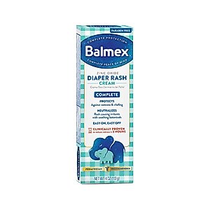 Balmex Diaper Rash Cream With Zinc Oxeie & Vitamin E, 4 Oz/ 2 Pack