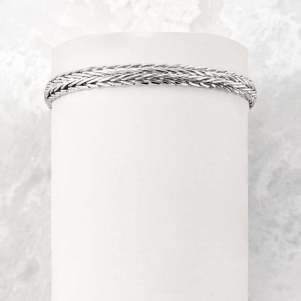 Ross-Simons Sterling Silver Wheat-Link Bracelet. 7 inches