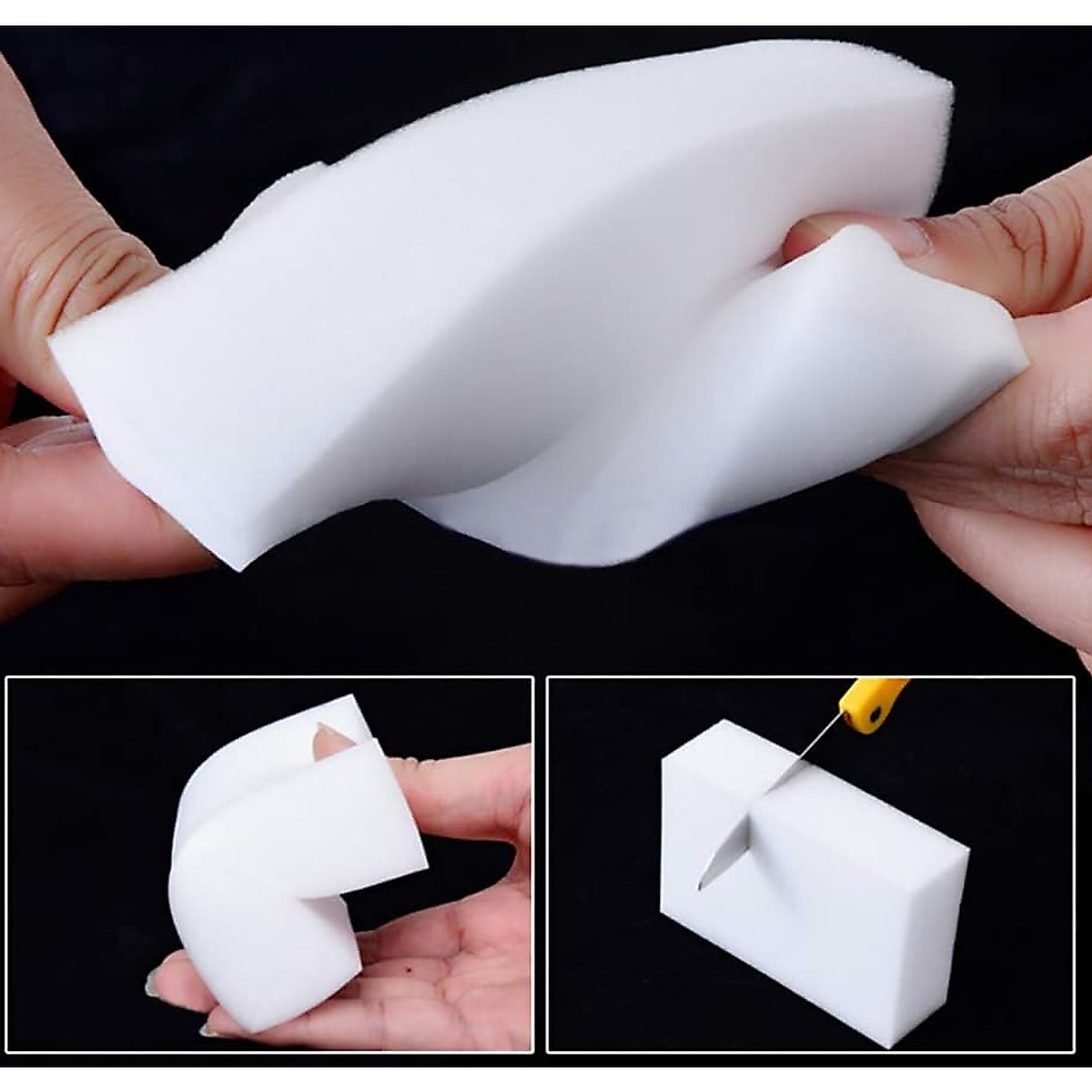 30 Pack Magic Sponge Eraser Extra Thick and Long Lasting Melamine Cleaning Sponges in Bulk - Multi Surface Power Scrubber Foam Cleaning Pads - Bathtub, Floor, Baseboard, Bathroom, Wall Cleaner