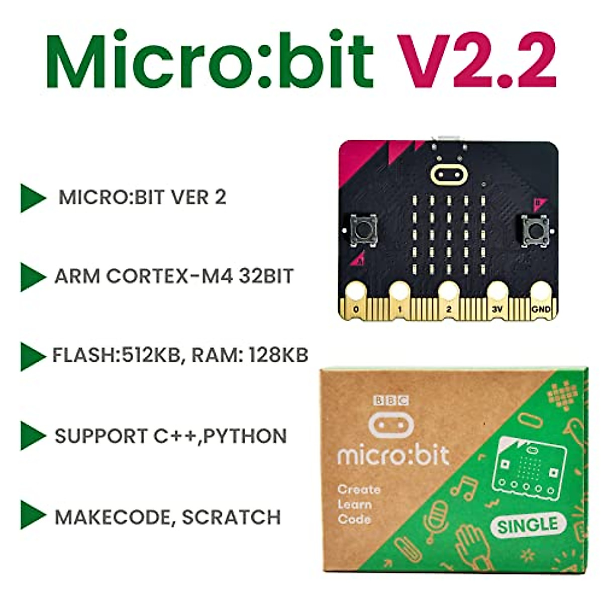 KEYESTUDIO 45 Sensors Starter Kit with Micro:bit V2.2 for Learning Microbit V2 Coding, Sensor Breakout Board, i2c LCD, OLED Display, Water Sensor, 5v Relay Accessories with Tutorials for Teens Adults